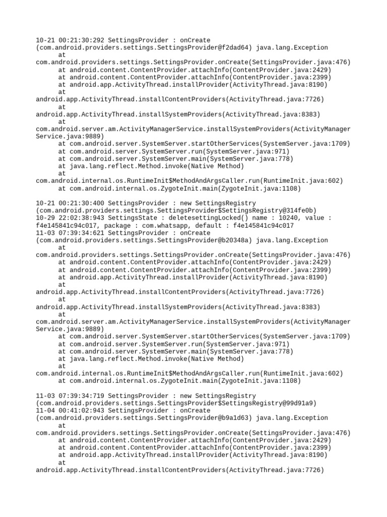 Settings Provider Pdf Java Programming Language Concurrent 0636