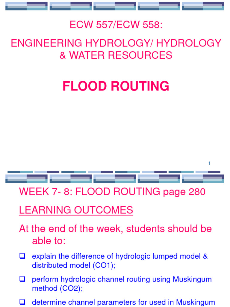 CHAP 7-Flow Routing | PDF | Environment | Earth Sciences