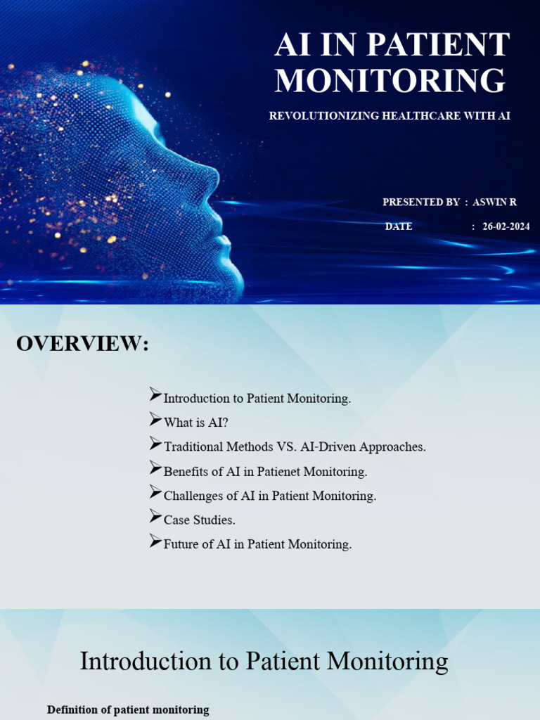 Ai In Patient Monitoring Pdf Monitoring Medicine Artificial