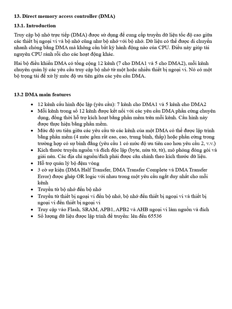 Direct Memory Access Controller (DMA) | PDF