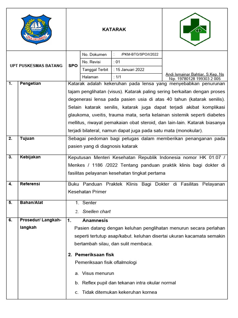 Spo Katarak | PDF