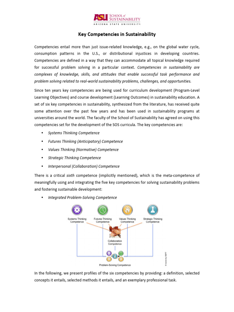 Key_Competencies_Overview_Final | PDF | Sustainability | System