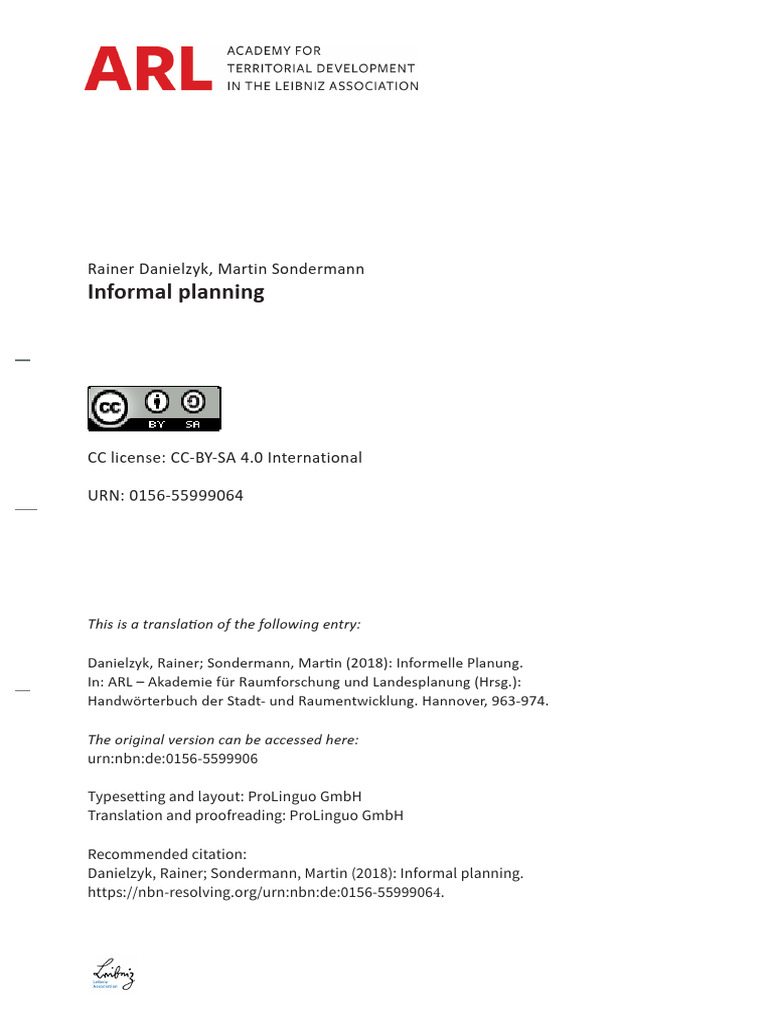 Understanding Informal Planning in Spatial Development | PDF | Politics