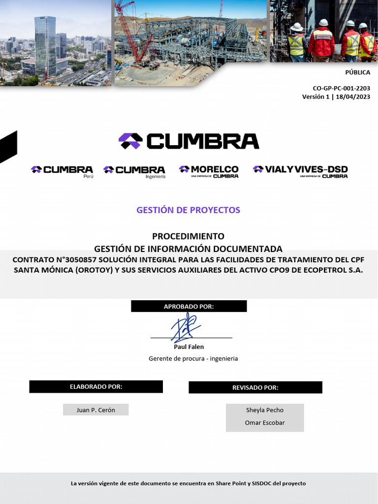 CO-GP-PC-001-2203R1 Gestión Información Documentada CEJ | PDF ...