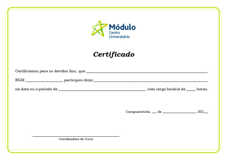 Certificado MODELO | PDF