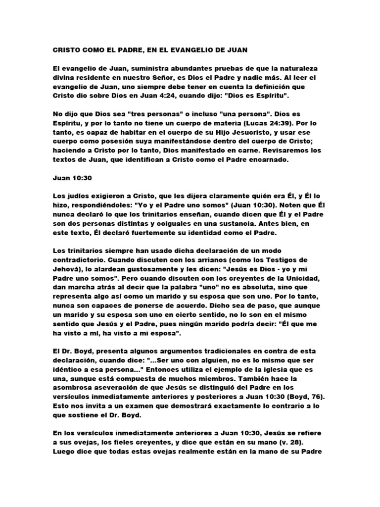 Cristo Como El Padre | PDF