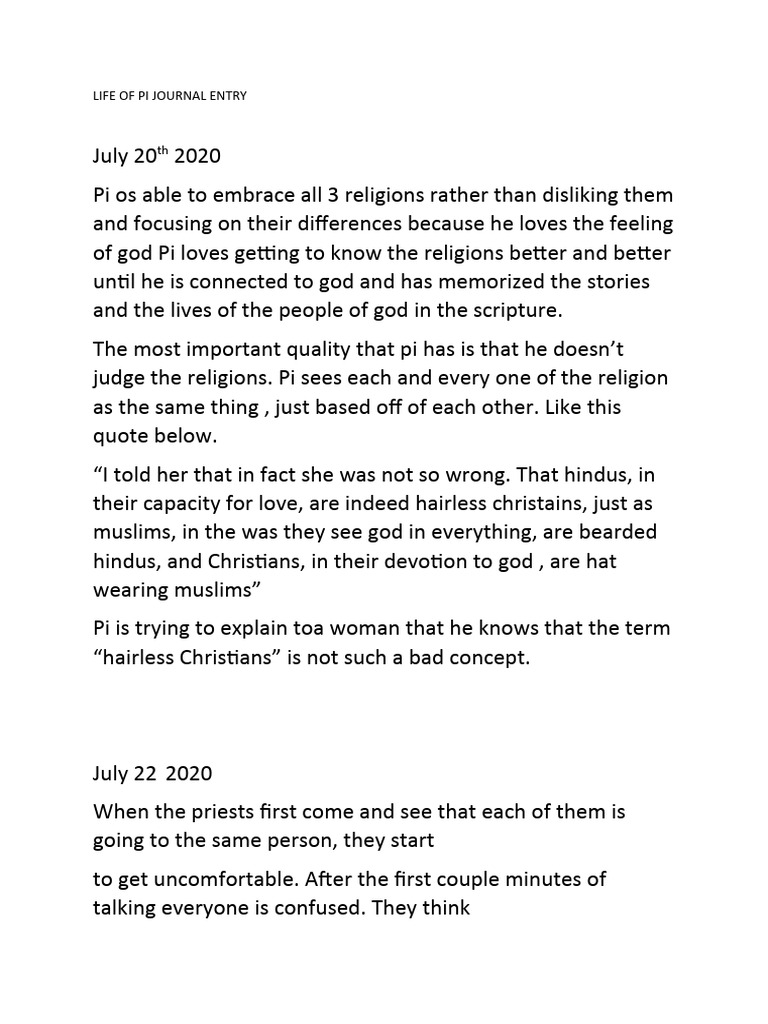 Lop.... JOURNAL ENTRY | PDF | God | Religious Belief And Doctrine