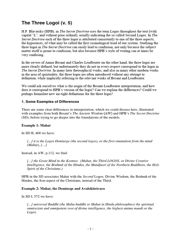 The-Three-Logoi-5 | PDF | Nous | Logos