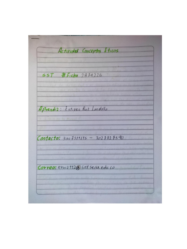 Actividad Conceptos Eticos | PDF