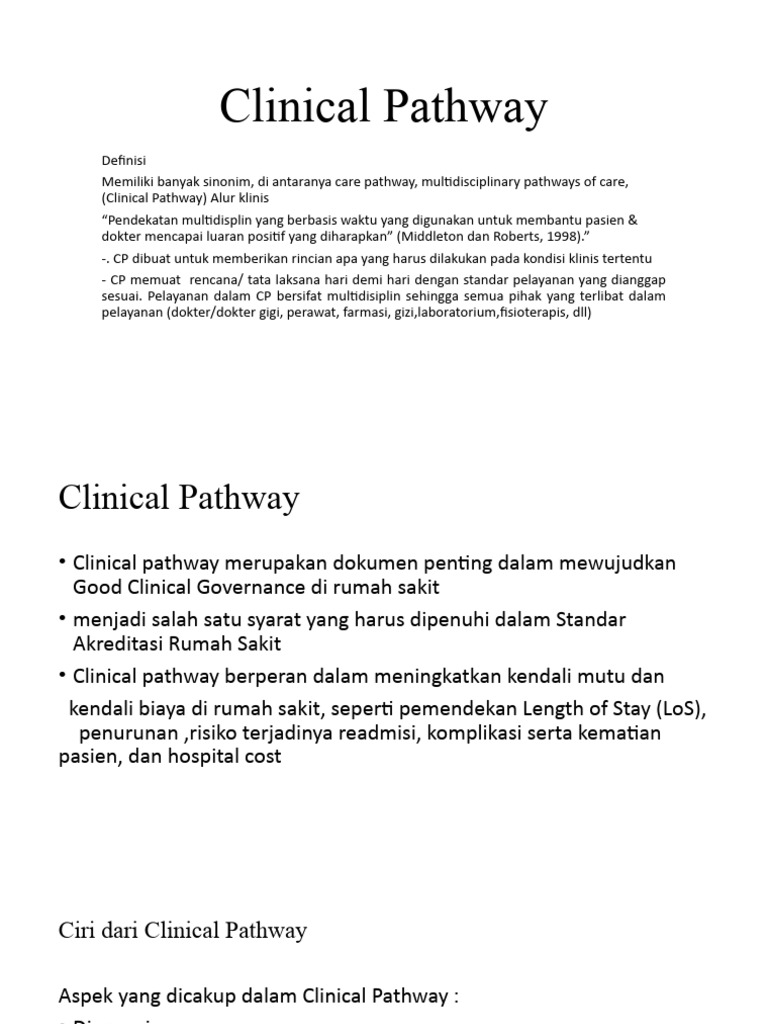 Clinical Pathway PPT Yuli | PDF