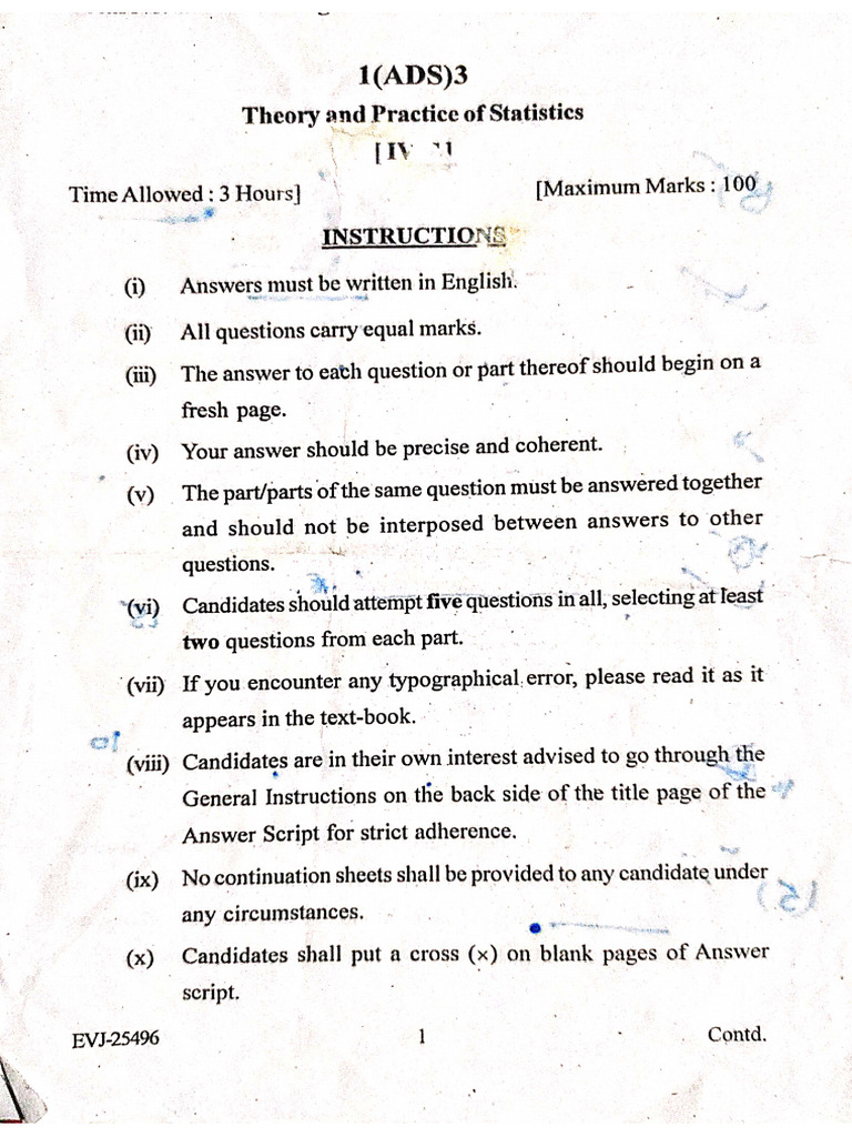 General Statistics 2016 AD paper | PDF