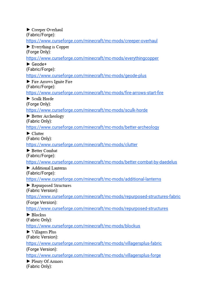 20 Vanilla Friendly Mod Links | PDF