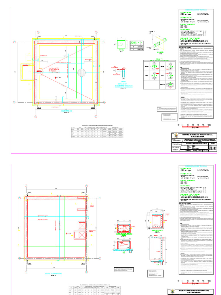 7.3 Reservorio Apoyado 60 M3 - Estructura 02 | PDF | Hormigón | Ingeniero civil
