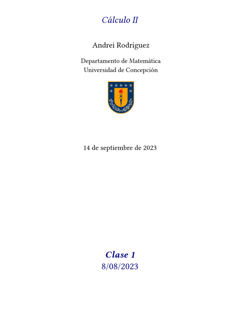 Clases c2 2023-2 | PDF | Integral | Derivado