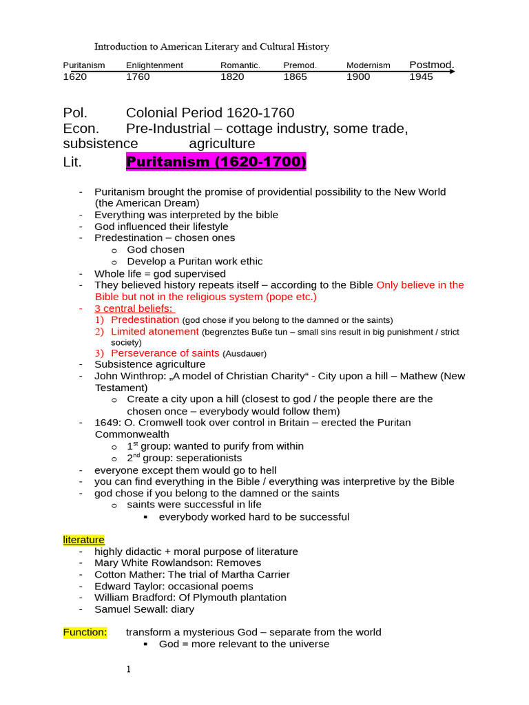 American Literary and Cultural History | PDF | Transcendentalism | Poetry