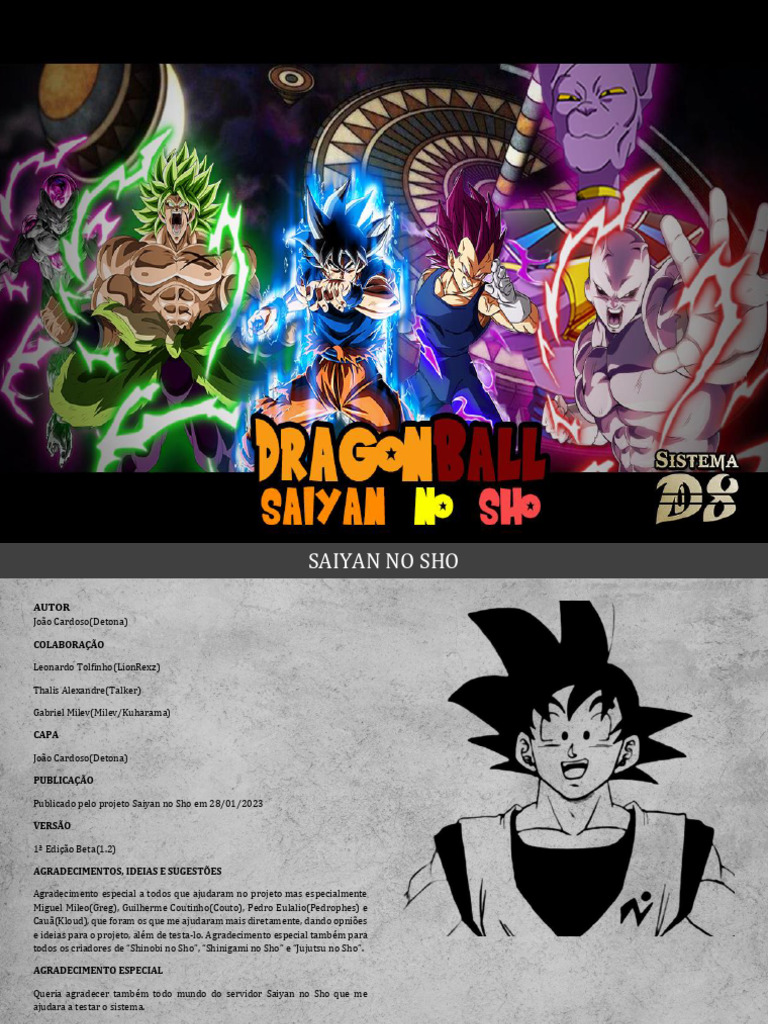 Manual Do Jogador Saiyan No Sho | PDF | Jogos de RPG | Dragon Ball