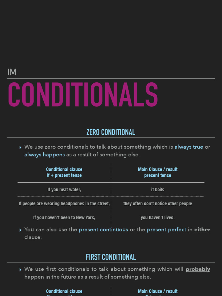 Understanding English Conditionals | PDF | Language Arts & Discipline