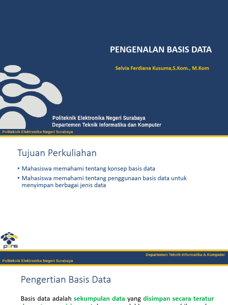 M1. Pengenalan Basis Data | PDF