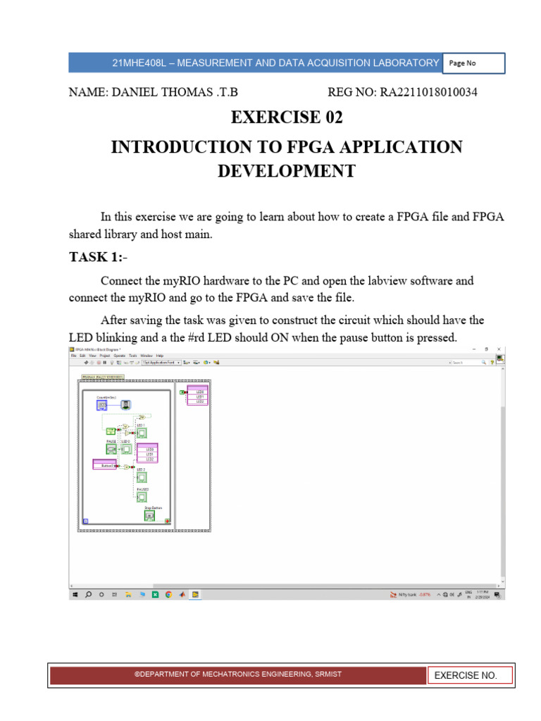 daniel unit 4 ex 2 | PDF | Data Acquisition | Field Programmable Gate Array