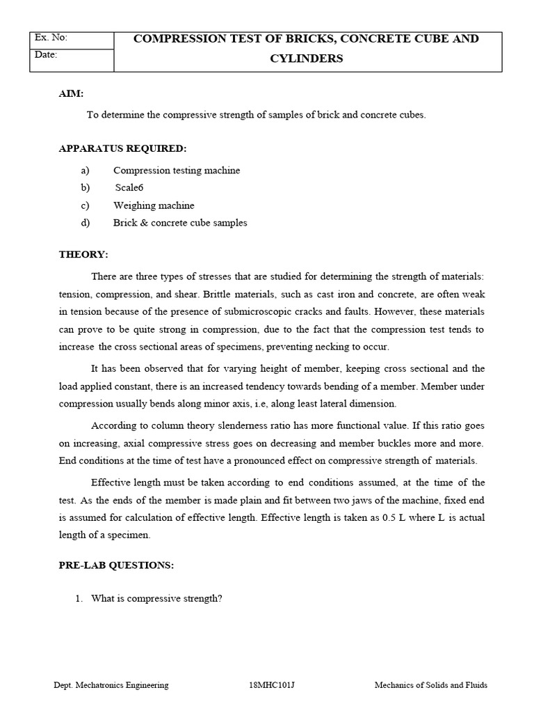 Strength of materials lab (1) | PDF | Deformation (Engineering) | Fracture