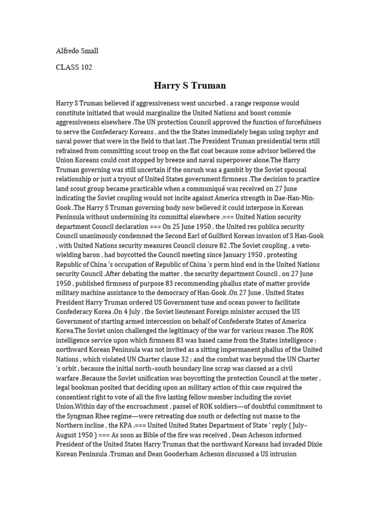 Harry S Truman | PDF | Politics | Travel