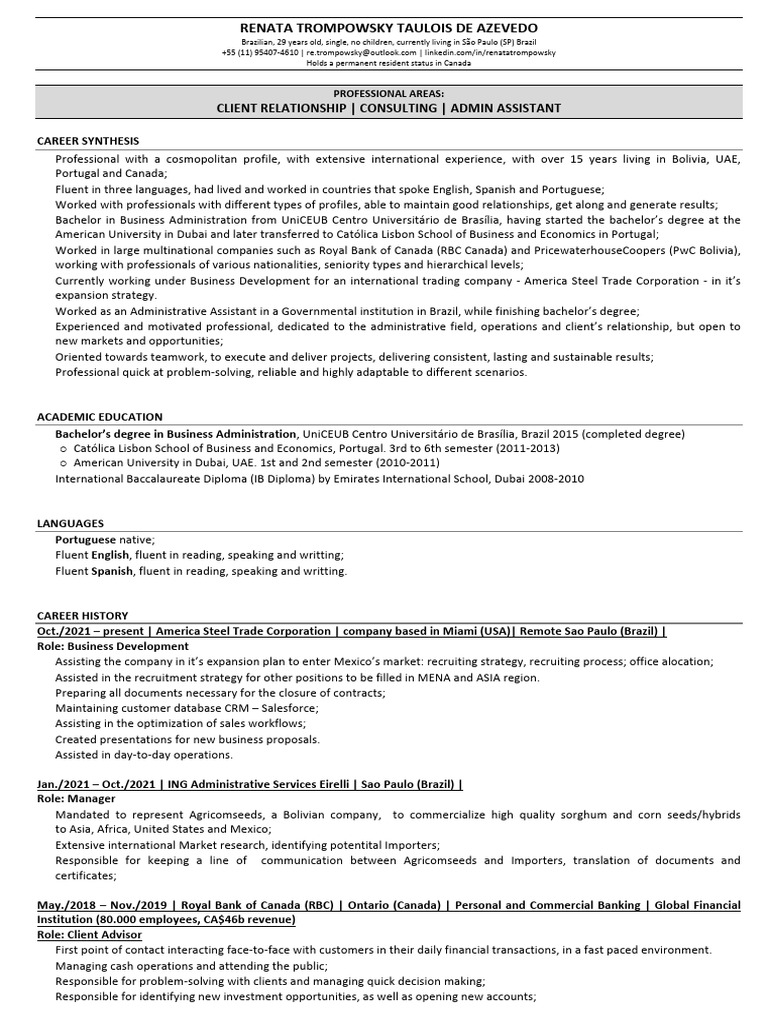 CV Renata 2022 | PDF | Corporate Social Responsibility | Business