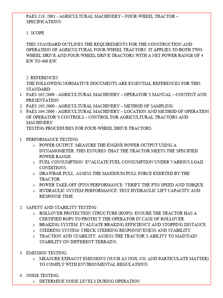 PAES Tractor | PDF | Tractor | Transportation Engineering