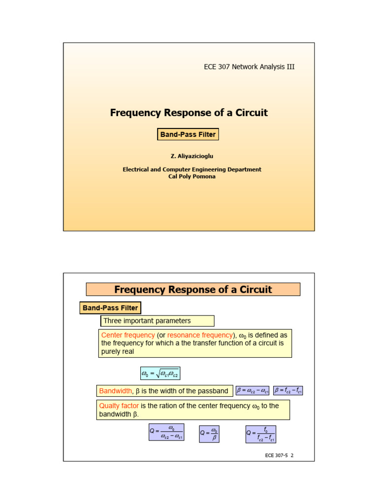 Circuit Frequency Response Analysis | PDF | Electronic Circuits ...