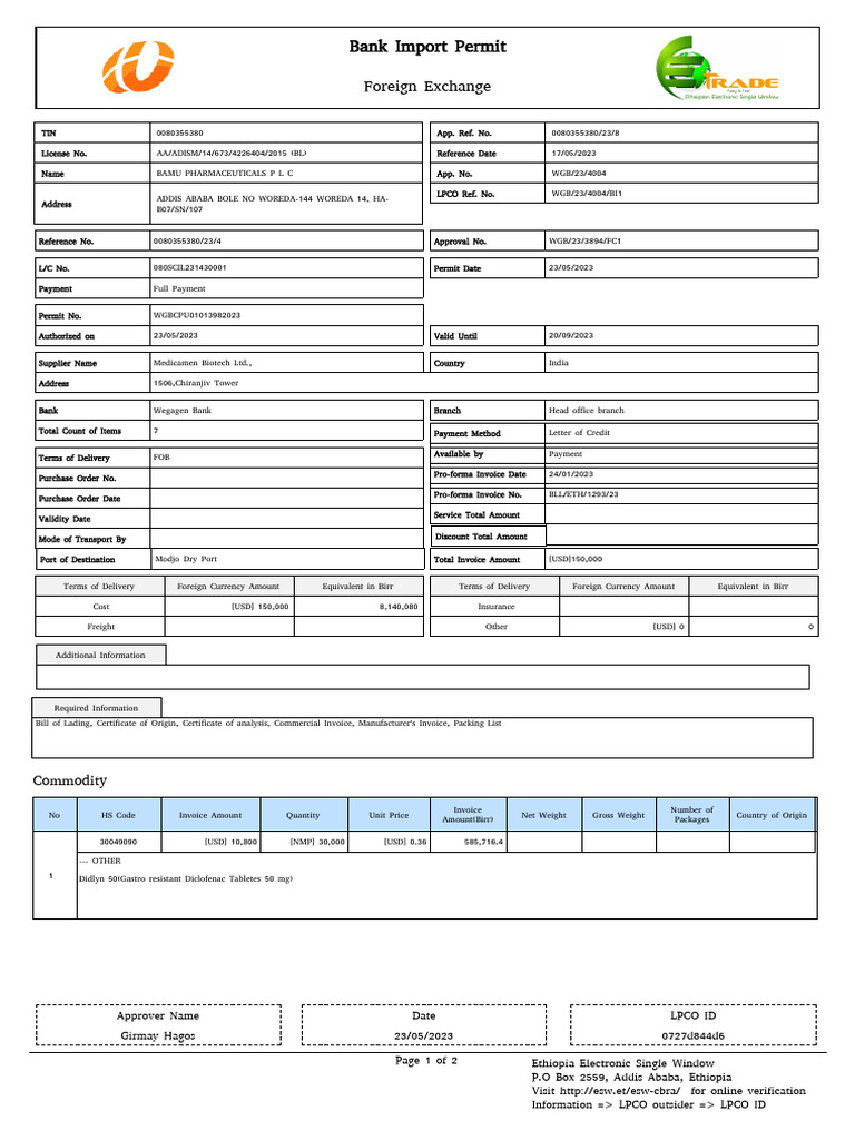 Report LP Cob NK Impr Perm | PDF | Invoice