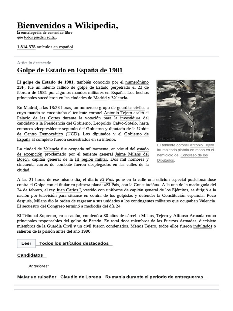 Wikipedia Portada | PDF | Historia