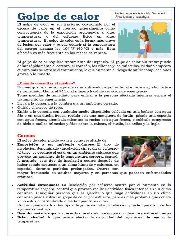 Golpe de Calor | PDF | Termorregulación | Calor
