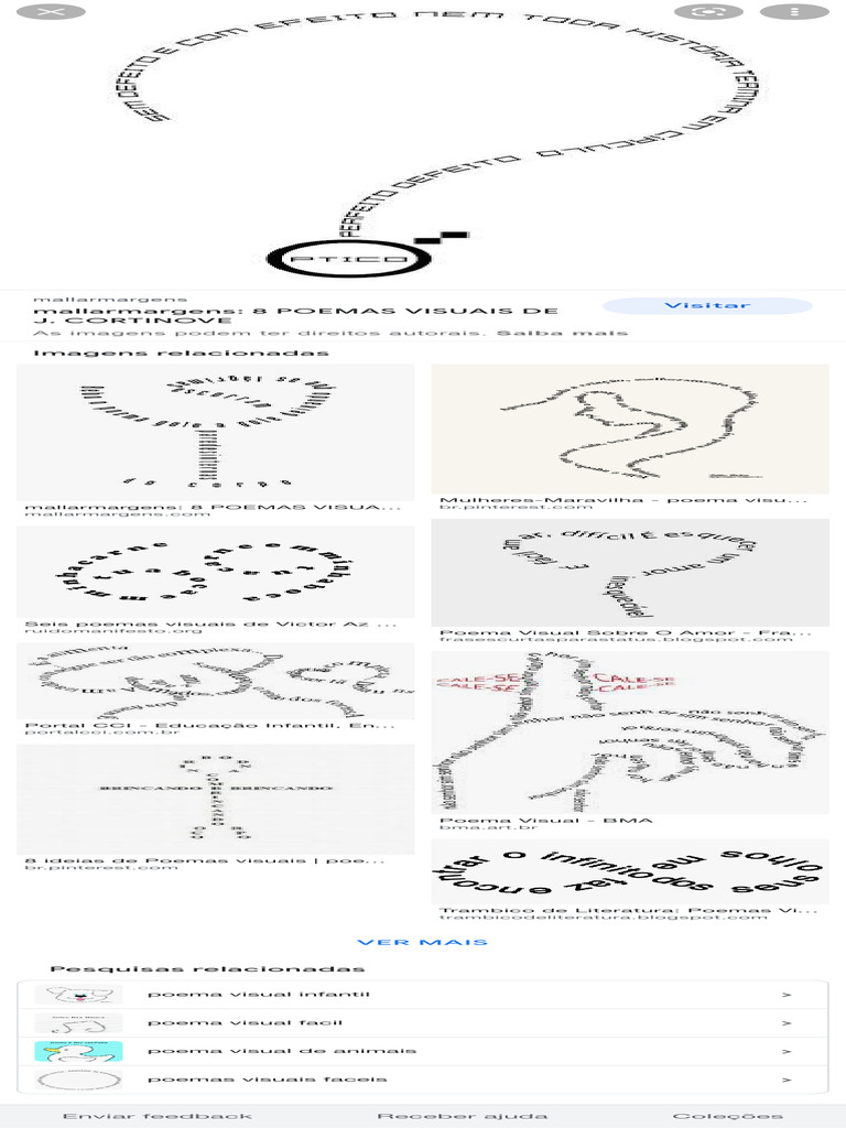 Poema Visual Pesquisa Google Pdf