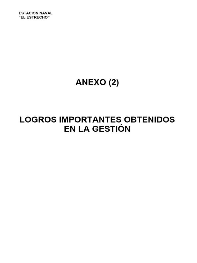 Anexo (2) Logros Importantes Obtenidos | PDF
