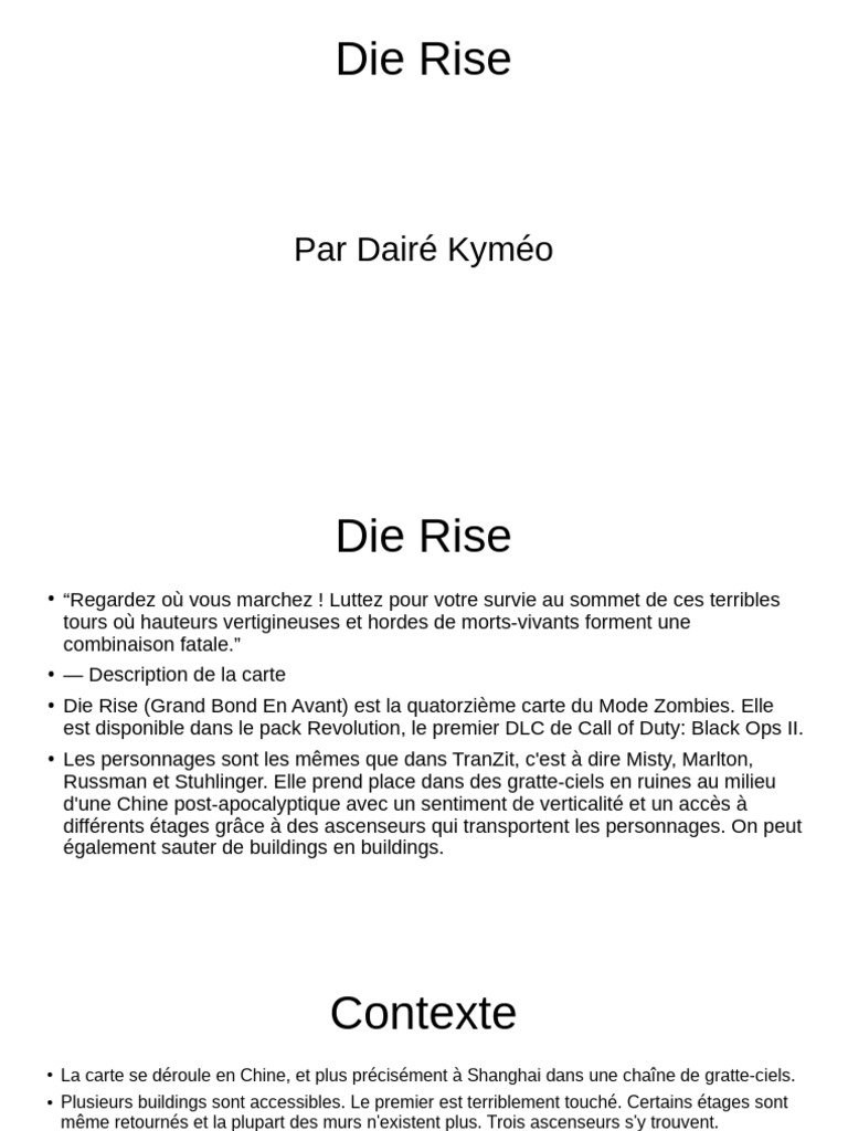 Die Rise | PDF