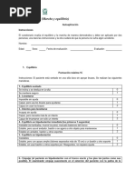 Escala de Tinetti Modificada | PDF