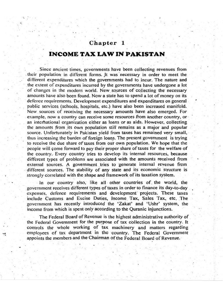 Lecture 1, 2 and 3 History and Introduction to Taxation in Pakistan ...