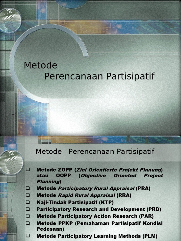 Metode ZOPP dalam Perencanaan Proyek | PDF
