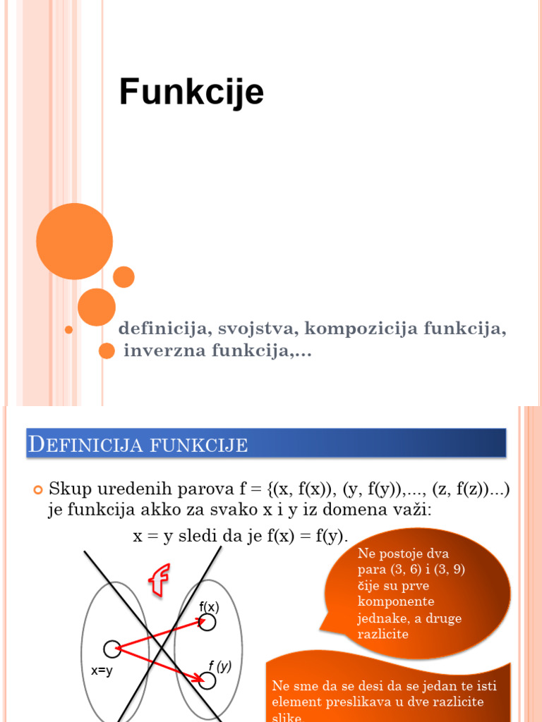 Funkcije Osnovni Pojmovi | PDF