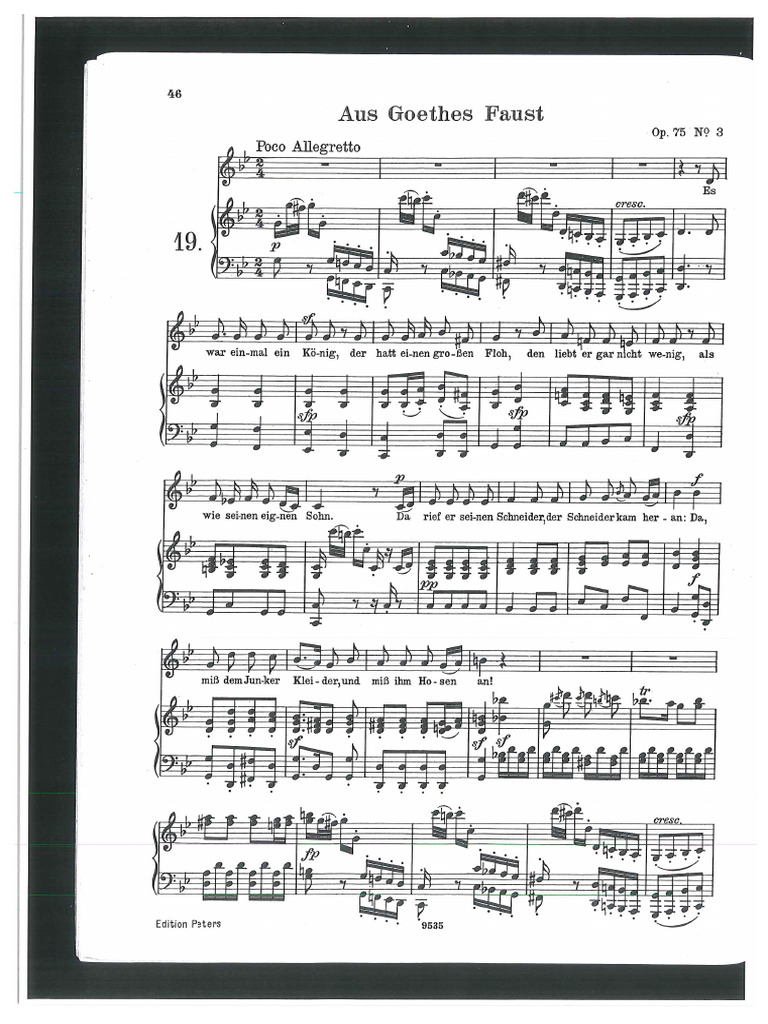 Aus Goethes Faust - Op. 75 Nr. 3 - Beethoven | PDF