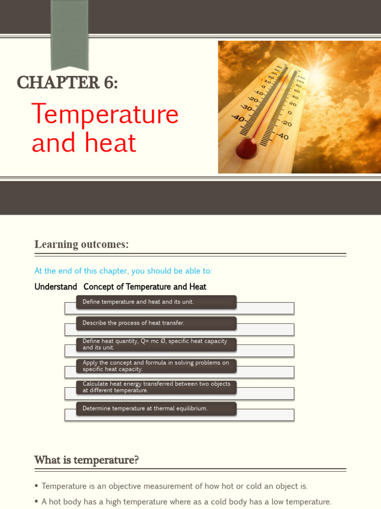 Chapter 6 Temperature and Heat Jun 2020 | PDF | Temperature | Heat