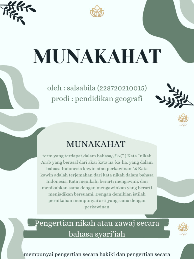 Arti dan Hukum Munakahat dalam Islam | PDF | Agama & Spiritualitas