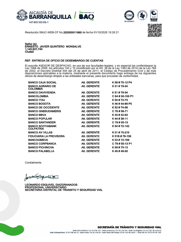 Documentos Javier | PDF | Bancario | Bancos