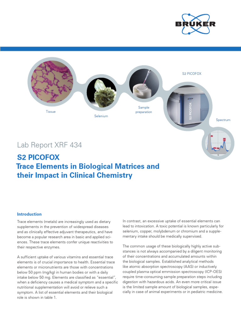 TXRF Application Note XRF 434 Trace Elements in Biological Matrices and ...
