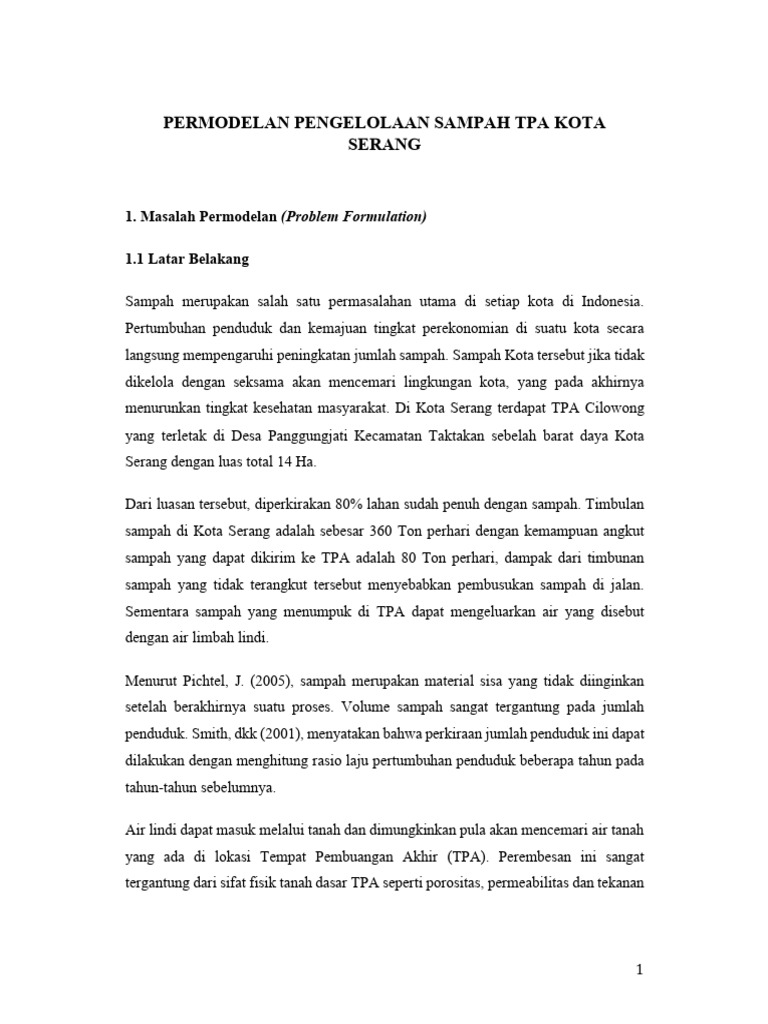 Tugas Permodelan Lingkungan Lanjutan | PDF
