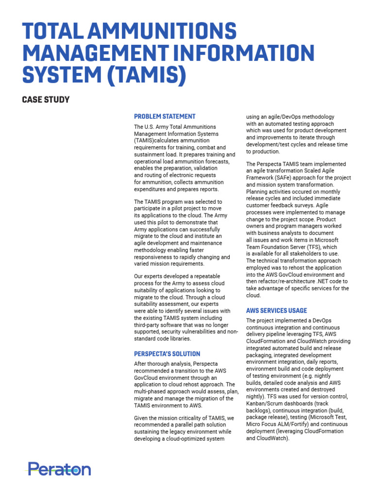 Army-TAMIS_Case-study | PDF | Agile Software Development | Amazon Web ...