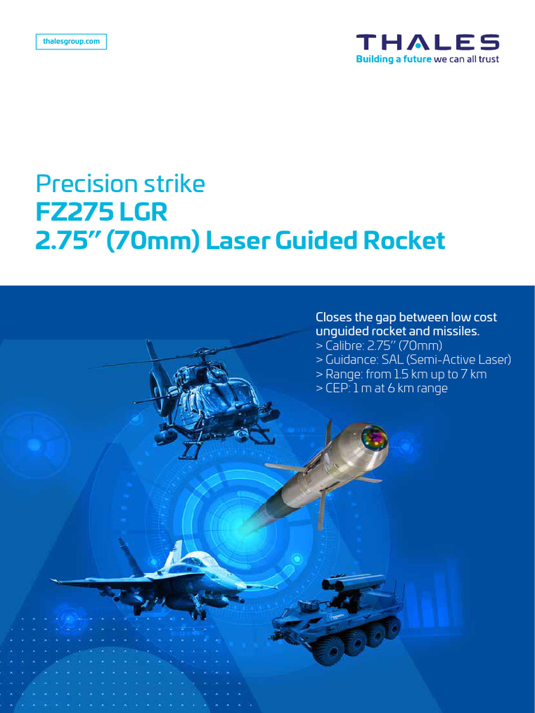 SAL-Laser Guided Rocket FZ275 LGR (Thales) 02-2021 (1) - 1 | PDF | Missile | Military Technology