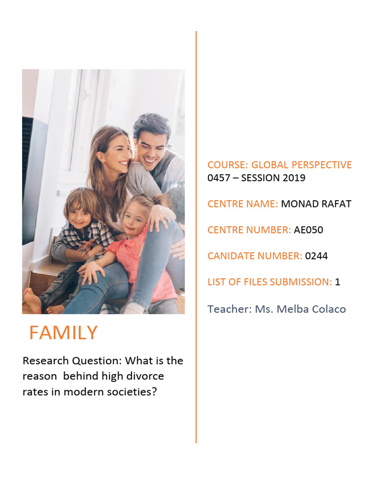 Family-Individual Report (Monad) | PDF | Divorce | Marriage
