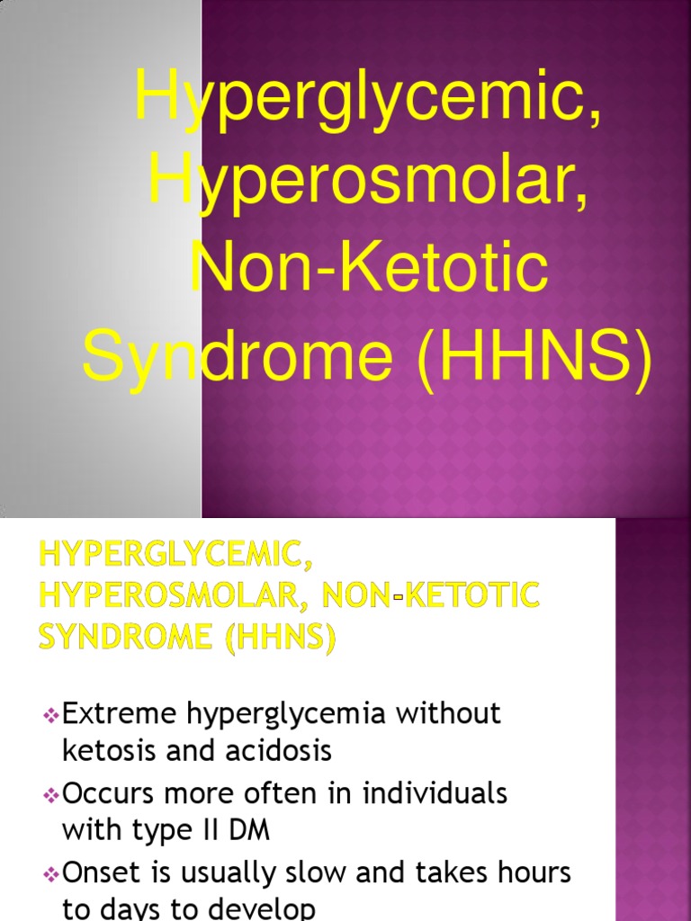 Understanding HHNS and Glucose Levels | PDF