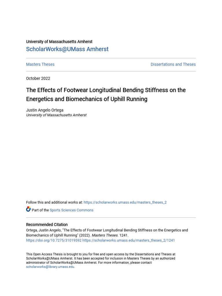 The Effects of Footwear Longitudinal Bending Stiffness On The Ene | PDF ...