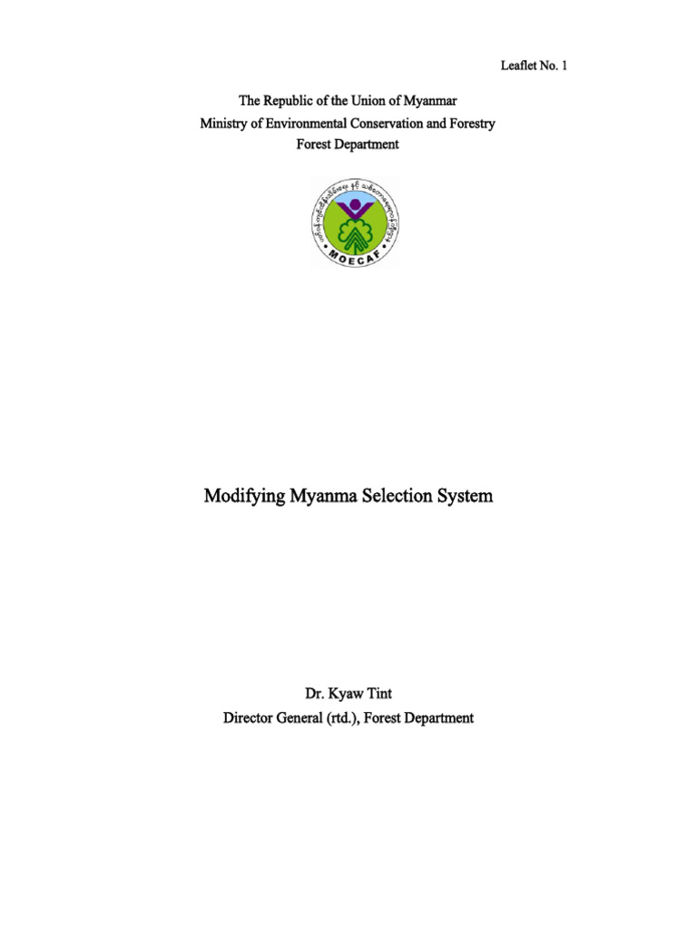 Leaflet No.1. DR Kyaw Tint | PDF